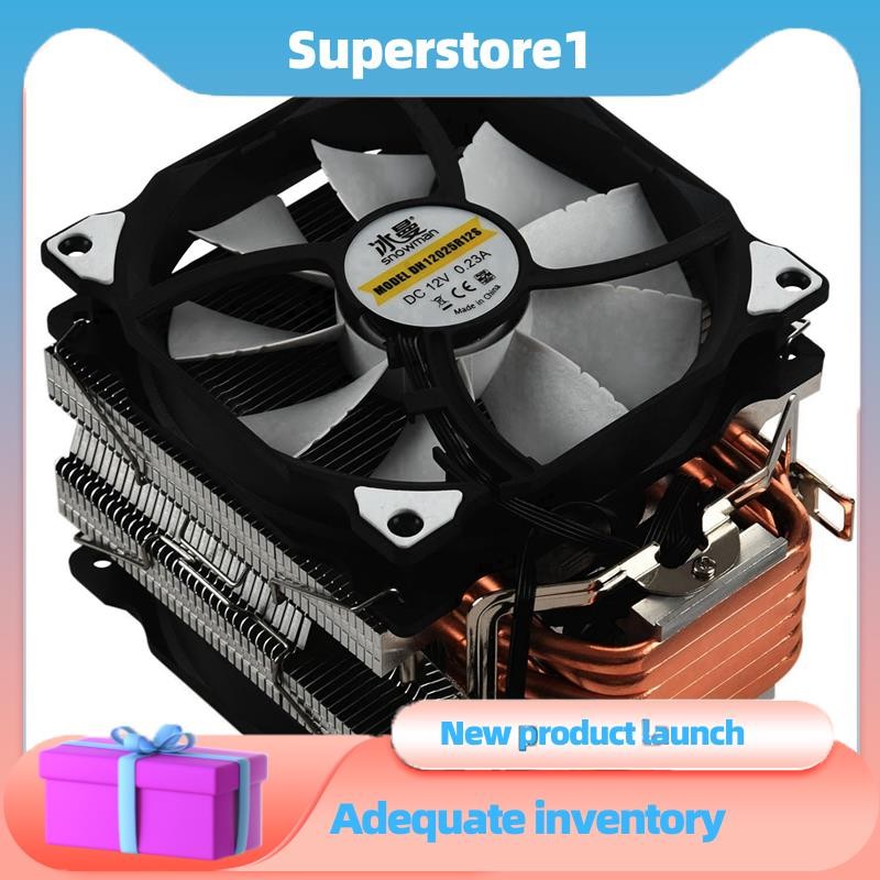 SNOWMAN M-T6 4PIN CPU Cooler Master 6 Heatpipe Double Fans 12cm Cooling ...