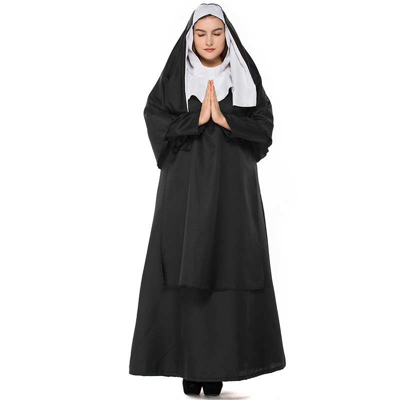Export Code Halloween Costume cosplay Costume Father Nun cosplay Plus ...
