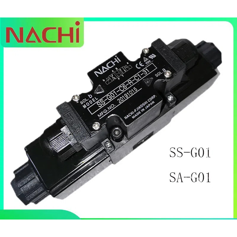 Nachi Solenoid Valve SA-G01-C5-C2-C9-E3X-A3X-FR-R-D2-C30-31 Check Valve SS-G01/G03 Full Range ...