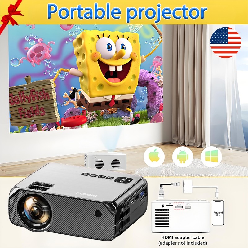 Projector Mini Portable Projector for phone laptop Projector Smart ...