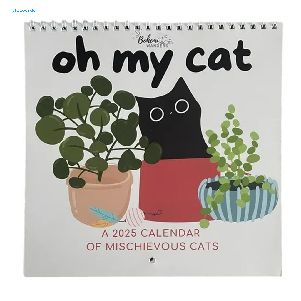 [PO] Goal Tracking Calendar High-quality Calendar 2025 Cute Cat Wall ...