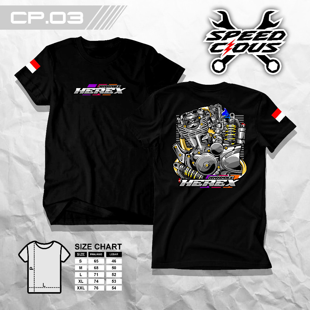 MESIN Original Speedcious Herex Racing T-Shirt - Herex Cb Tiger GL ...