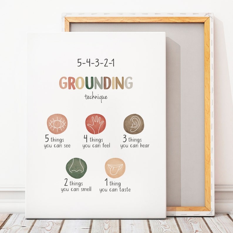 Grounding Technique Poster Coping Skills Poster Social Worker Therapy ...