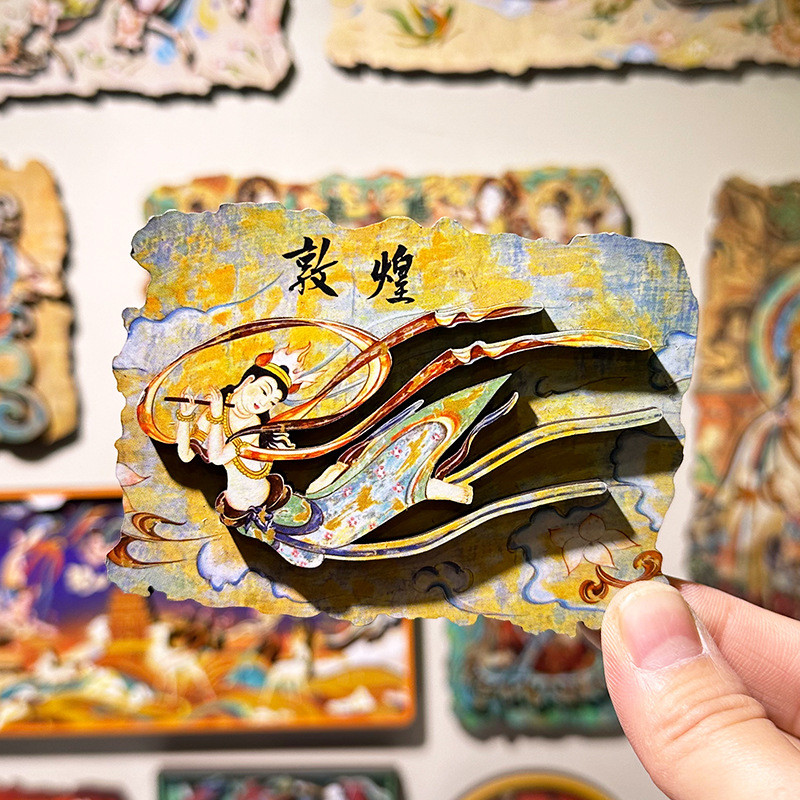 Dunhuang Mural in Gansu Refridgerator Magnets Mogao Grottoes Kweichow ...
