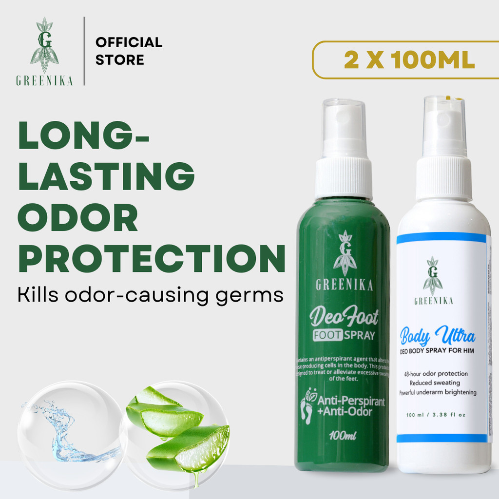 [ BODY ULTRA SPRAY + FOOT SPRAY ] Greenika DeoFoot Spray + Body Ultra ...