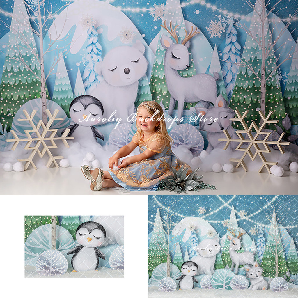 Arctic Animals Backdrops Child Baby Photo Props Adult Kids Decors ...