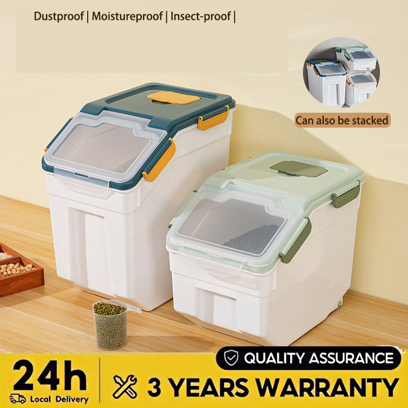 25 Kilos Rice Dispenser Sealed Rice Storage container storage food ...