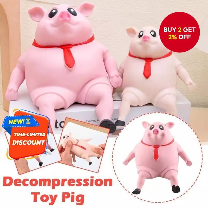 Cute Pink Pig Squeeze Toy - 3D Animal Stress Relief Toy for Kids, Helps ...