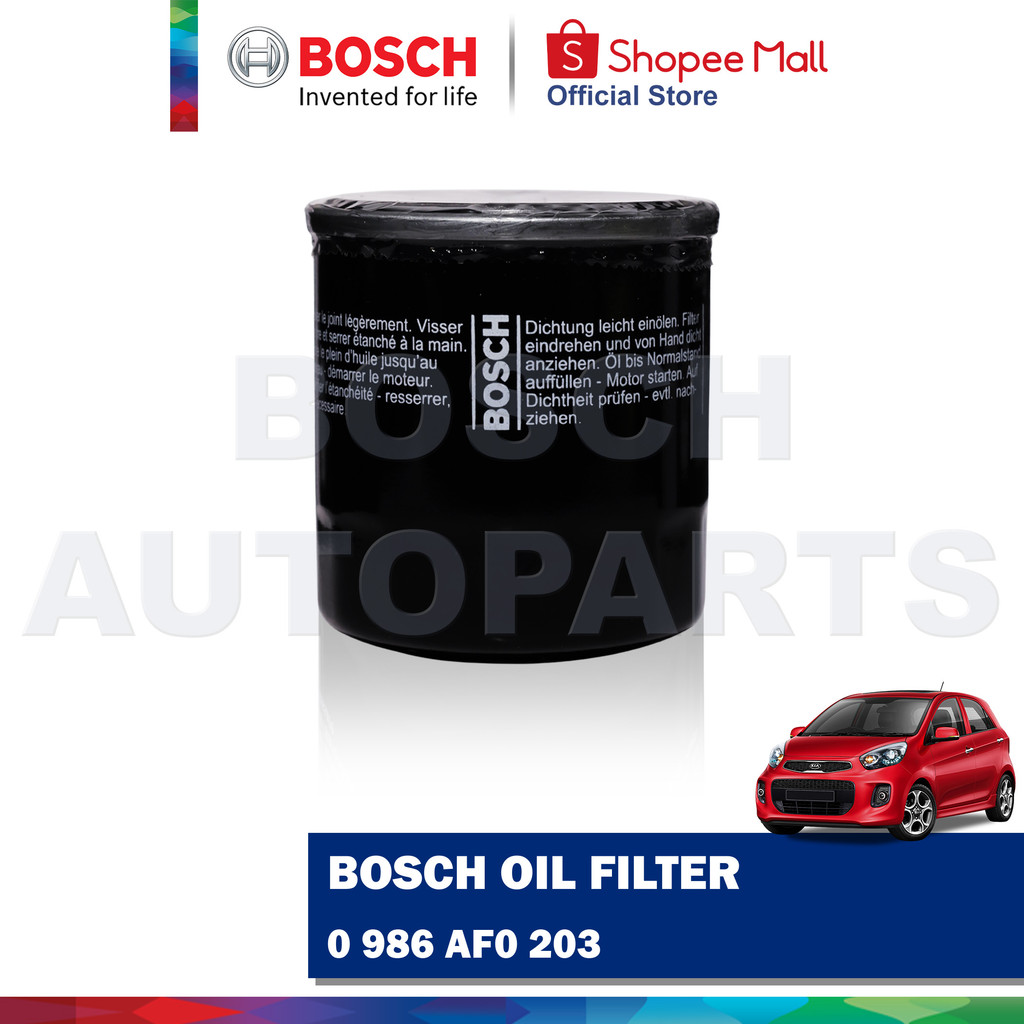 Bosch Oil Filter for Picanto Gas 2011 to 2017 | Shopee Philippines