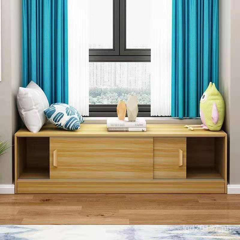 Storage Cabinet TV Cabinet Sliding Door Bay Window Cabinet Push-Pull ...