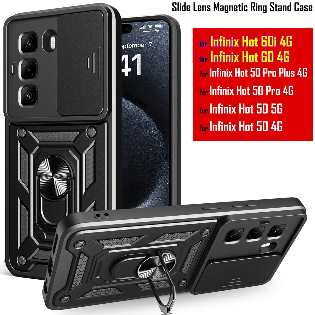 CASE INFINIX HOT 60 / HOT 60i IRING CASE MILITARY SLIDE CAMERA | Shopee ...