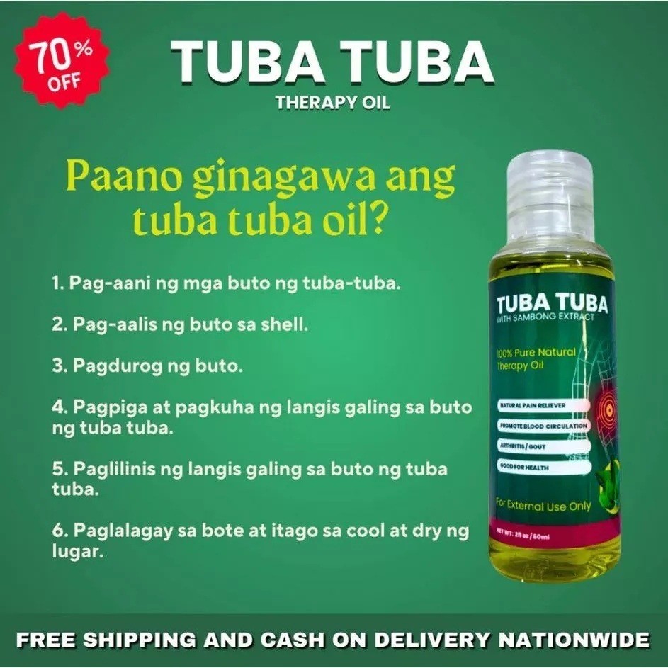 Tuba-Tuba Healing Oil - Hot/Cool Therapy for Sore Muscles & Arthritis ...