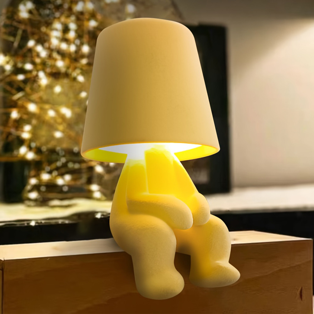 LED Little Man Lamp Creative Shy Guy Table Lamp Decorative Funny ...
