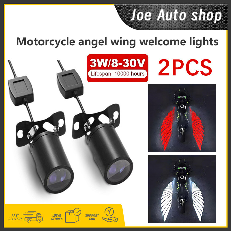 Motorcycle LED Projection Turn Signal Light - Angel Wings Flash ...