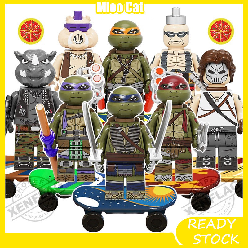 Teenage Mutant Ninja Turtles Leonardo Da Vinci Raphael Minifigures ...