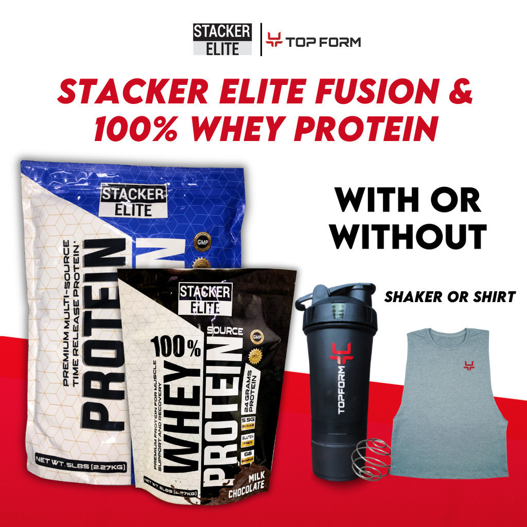 Stacker Elite 100% Whey Protein FREE Shaker 5lbs | Shopee Philippines