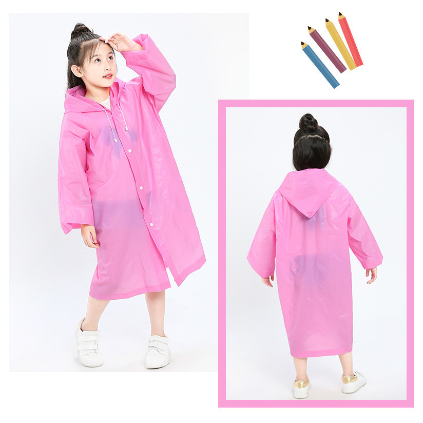 PEVA Children's Raincoat kapote for kids Full Body Outdoor Non ...