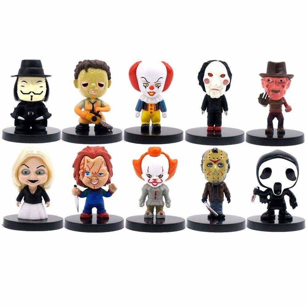 10Pcs 2.2'' Horror Movie Halloween Bride of Chucky Action Figure Model ...