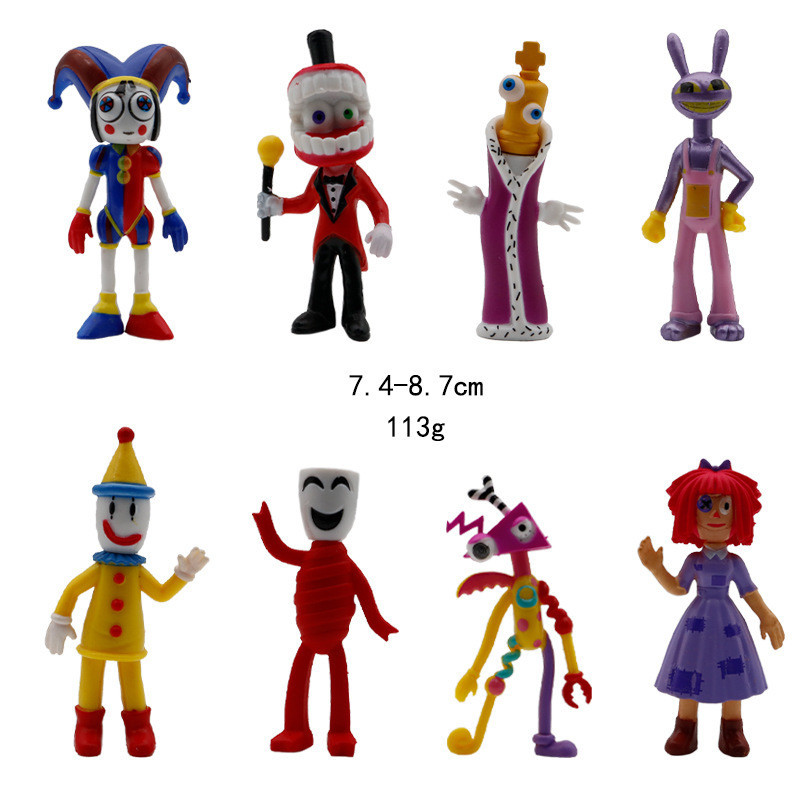 6/7/8Pcs/Set 10cm The Amazing Digital Circus Figure Circus Scary Pomni ...