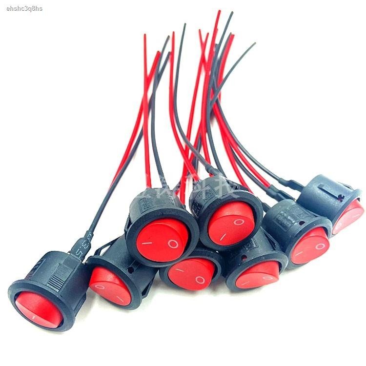 KCD1 round switch with wire rocker button 2 feet 2 gear boat switch ...