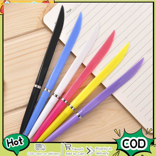 40pcs 0.7mm Blue Ballpoint Pen Knife-shaped Operation Work Pen ...