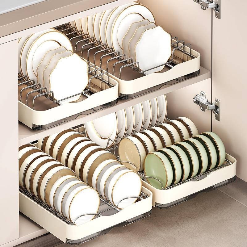 Stainless steel dish rack, cabinet, basket drawer, built-in dish ...