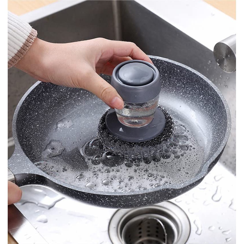 Cleaning Brush with Washing Up Liquid Dispenser, Decontamination ...