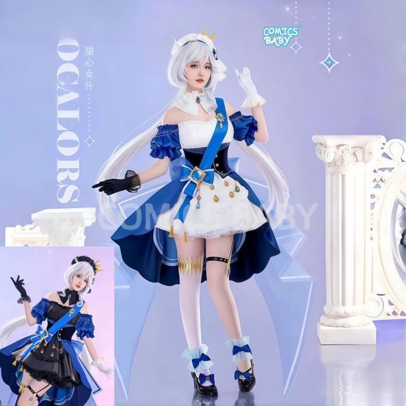 Genshin Impact Focalors furina cosplay Costume Sweetheart Maid Clothing ...