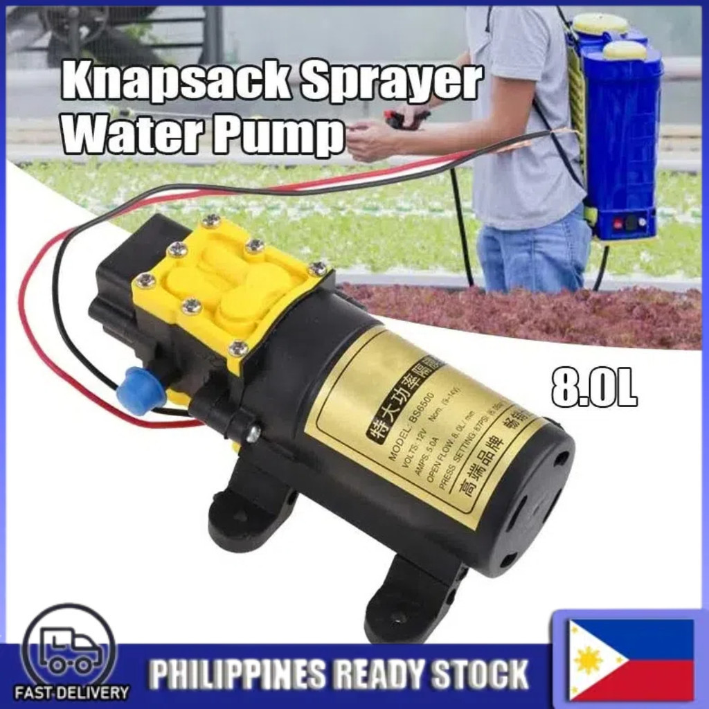 8L/min DC12V High Pressure Pump for Large Flow Agricultural Electric ...