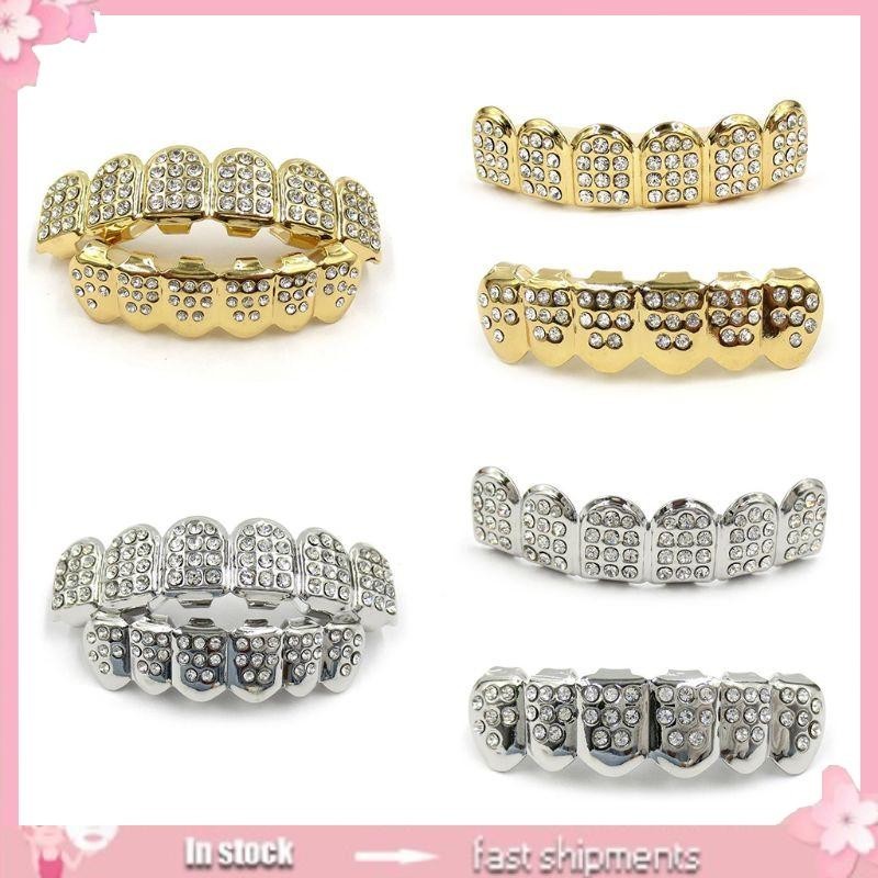 YOI Hip Hop Teeth Grills Decorative with Diamonds for Teeth Rapper ...
