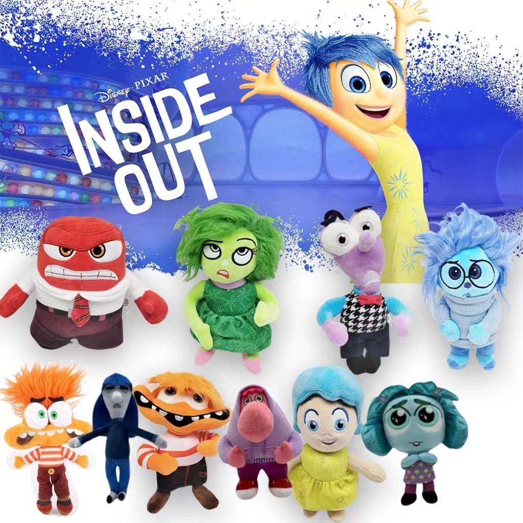 Inside Out 2 Plush Dolls Inside Out Plush Toy Cute Cartoon Plushie Doll ...