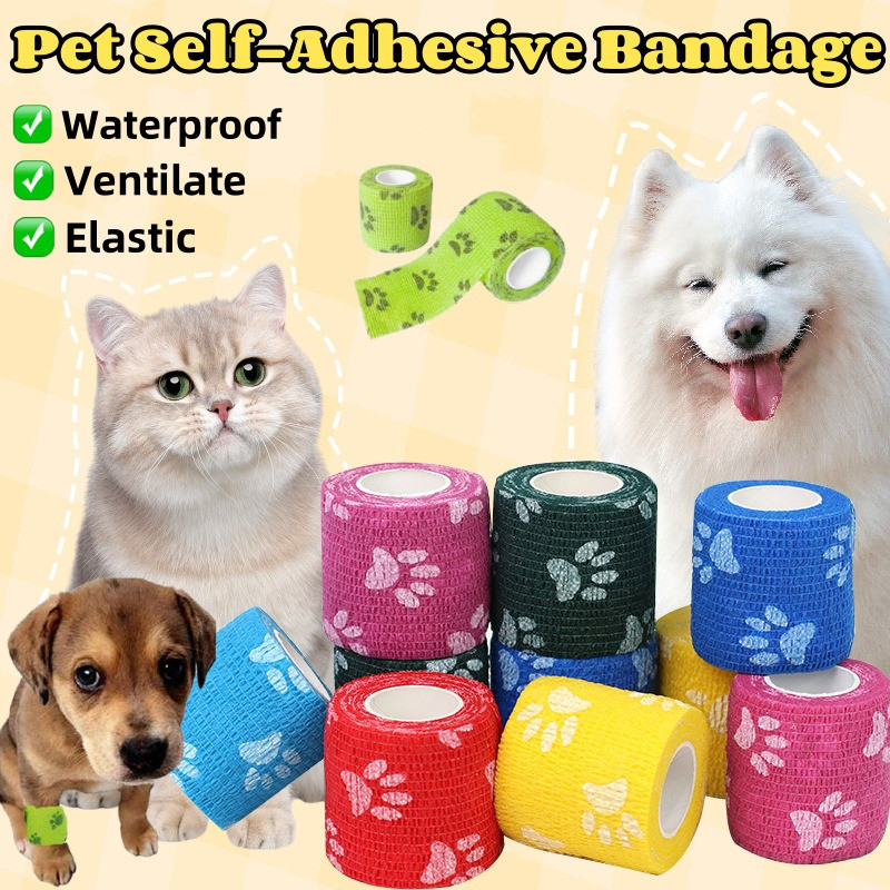 Pet Self-Adhesive Elastic Bandage Waterproof Ventilate Vet Wrap ...