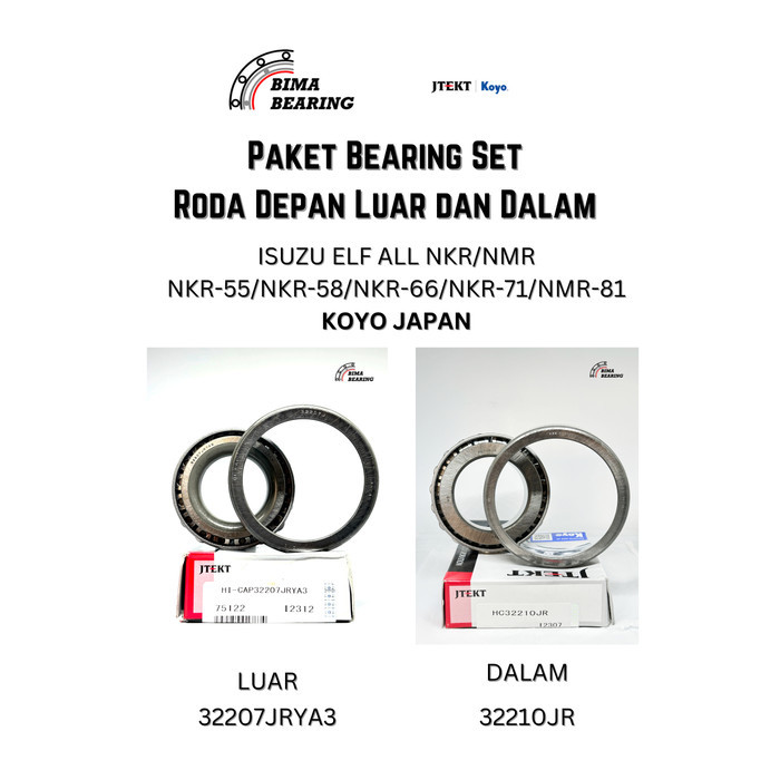 Isuzu ELF NKR NMR NKR55 NKR58 NKR66 NKR71 KOYO JAPAN ORI BEARING SET ...