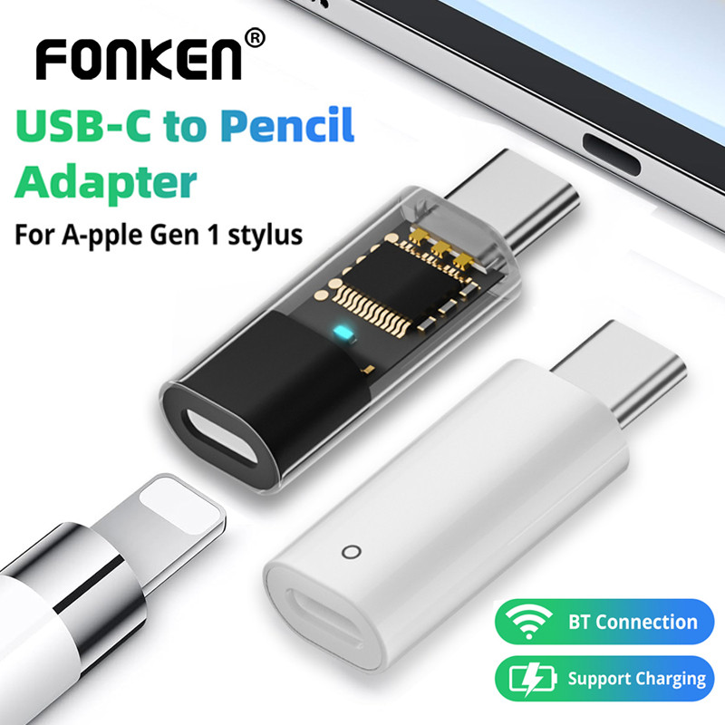 Fonken USB C Pencil Adapter Type-C to iPencil Charger for Aple Pencil ...