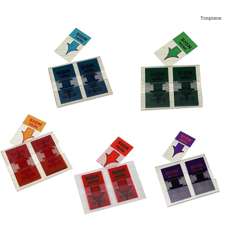 【CH*】 250Pcs Sign Here Stickers Easy to Post Sign Here Tabs Colored ...