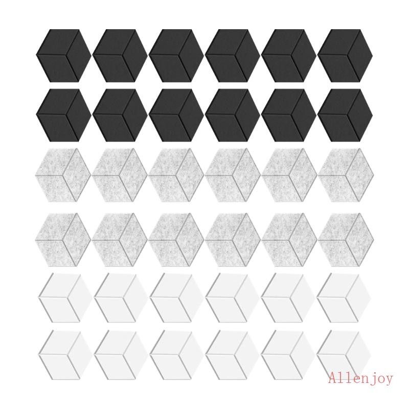 JOY 12 Pack Hexagonal Foam Panels Polyester Soundproof Wall Panels for ...