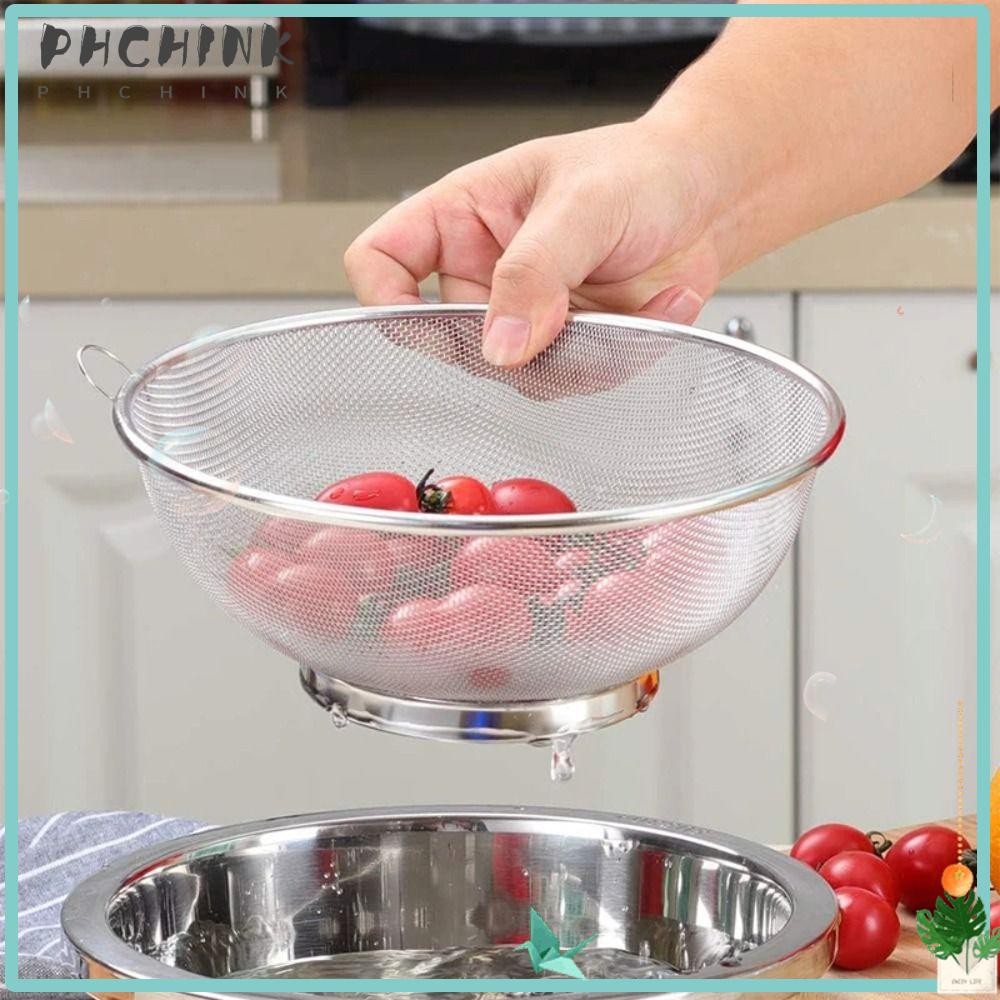 CHINK Mesh Kitchen Strainer, Rice Washing Food Drain Basket Mesh ...