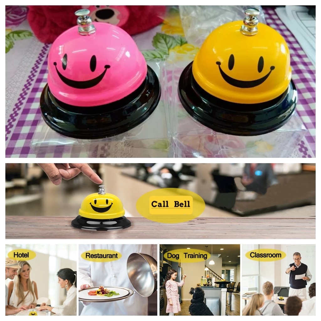 Cheerful Smiley Design Metal Call Bell - Brighten Your Day | Shopee ...