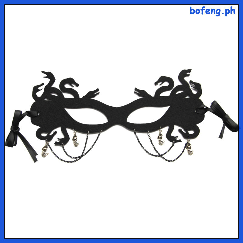 Halloween Party Mask Women Masquerade Lace Basilisk Playing Outfit Prop ...