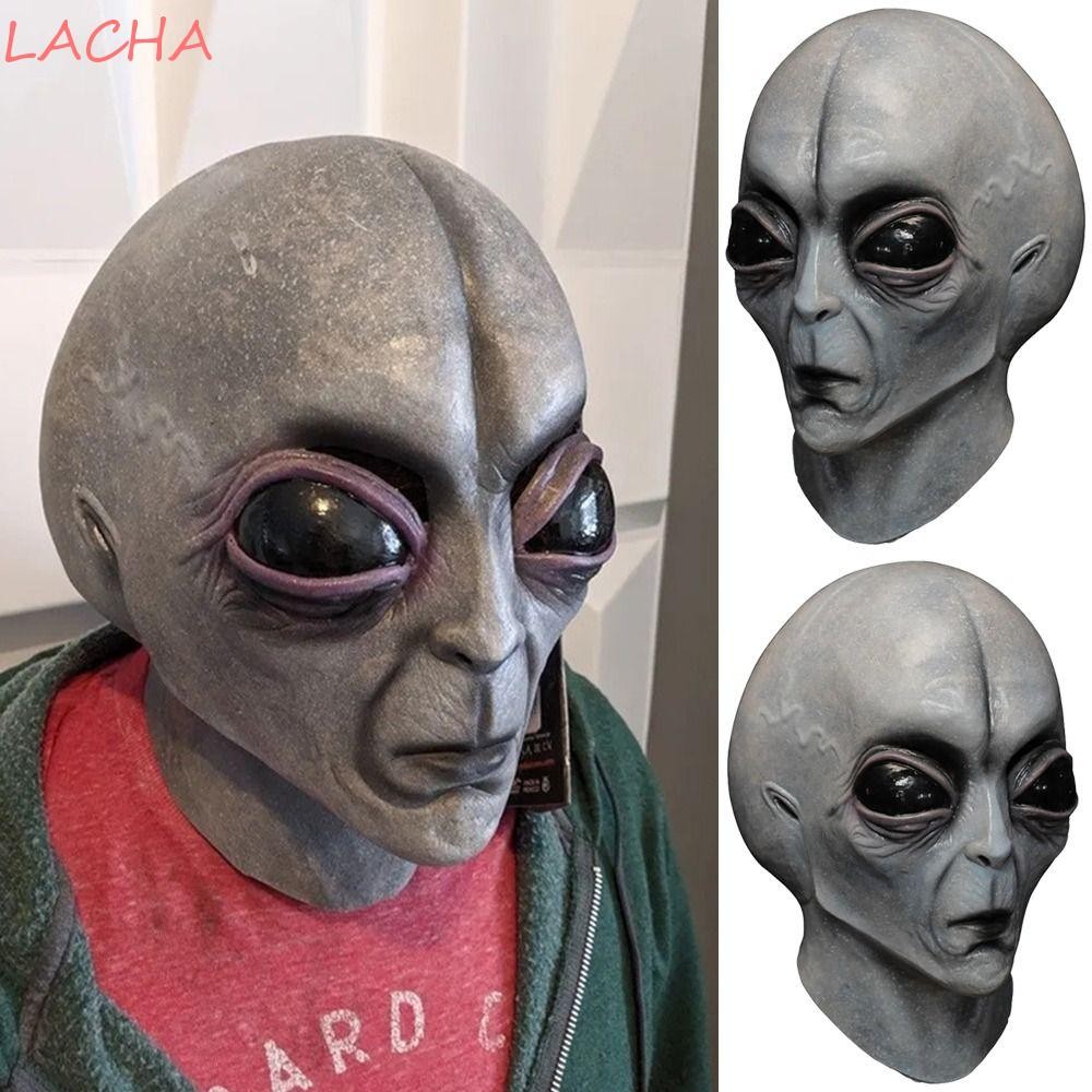 LACHAPELLE UFO Alien Skull Mask, Latex Scary Alien Latex Helmet ...