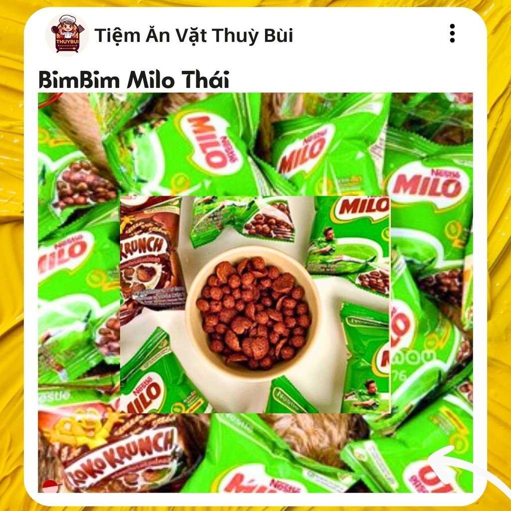 Nestle Thai Milo Snack, Thai Milo Cocoa Breakfast Cereal 15G Pack ...