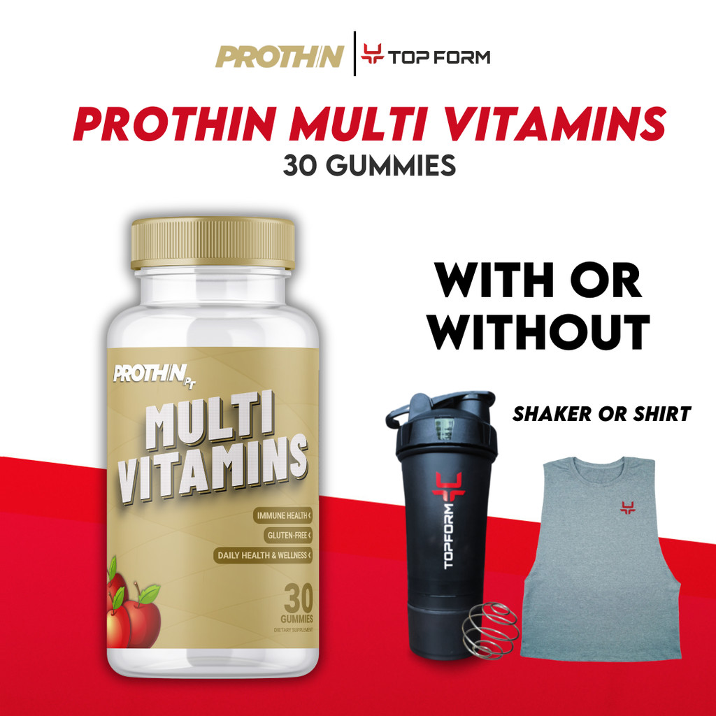 Prothin Multivitamins 30 Gummies With Shirt, Short or Shaker | Shopee ...