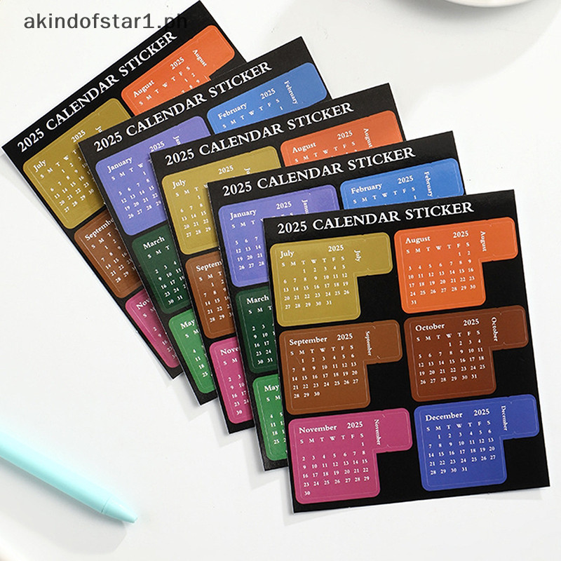 { 2025 New Year Decor } New 2025 Calendar Stickers Notebook Journal ...