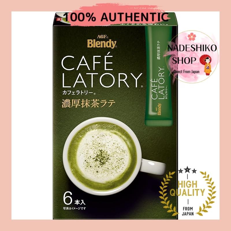 AGF Blendy Café Latte Stick Rich Matcha Latte 6 packs x 6 boxes [Matcha Powder] 11.5 grams (x 36 ...