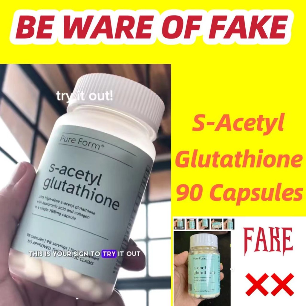 PURE FORM S-Acetyl Glutathione With Hyaluronic Acid And Collagen ...