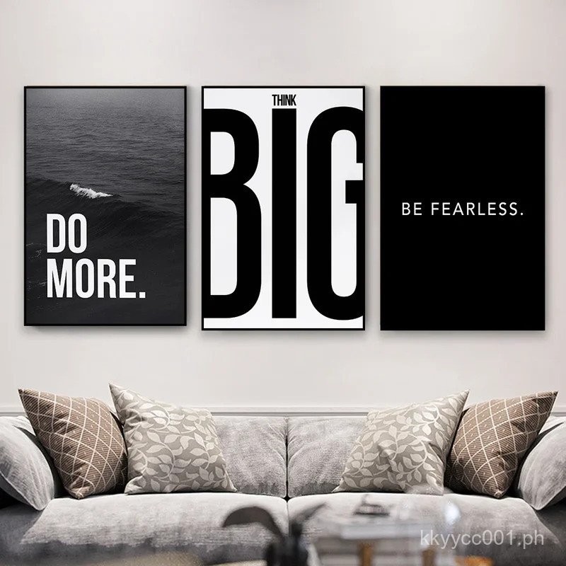 3pcs Frameless Motivational Quote Do More Canvas Poster Think Big ...