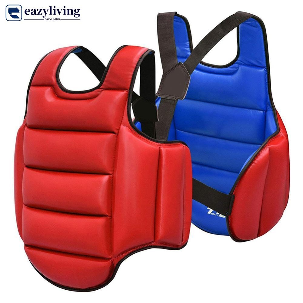 EAZYLIVING Taekwondo Reversible Chest Guard Body Protector Vest Martial ...