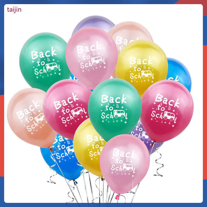 10 Pcs Party Balloons Student Decor Back to School Birthday Happy ...