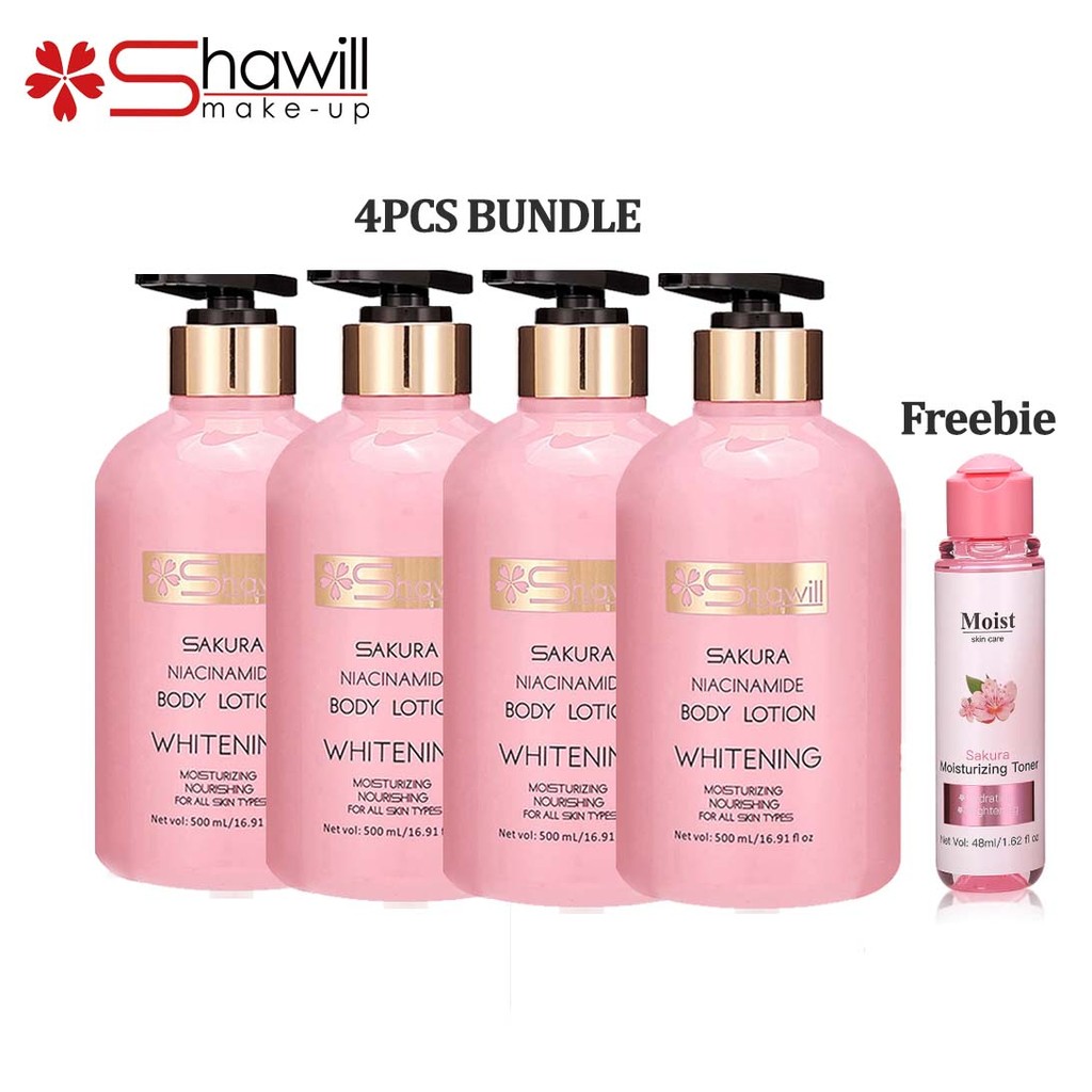 Shawill Body Lotion Niacinamide 500ml+300ml with SPF15 PA++ Brightening ...