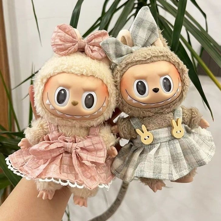 Labubu Clothes Cotton Labubu Macaron Mini Size 17cm (Clothes Only, No ...